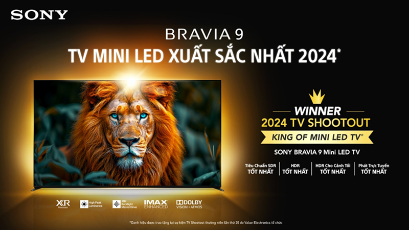 TV Sony BRAVIA 9 nhận giải thưởng “King of MiniLED TV” – TV MiniLED tốt ...